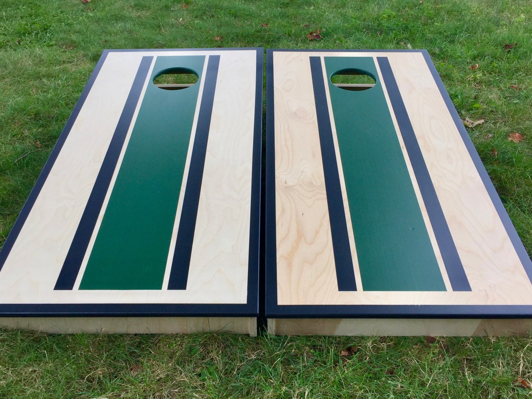 2 Color Striped Cornhole Boards- Custom Team Colors Cornhole Set, Hand ...