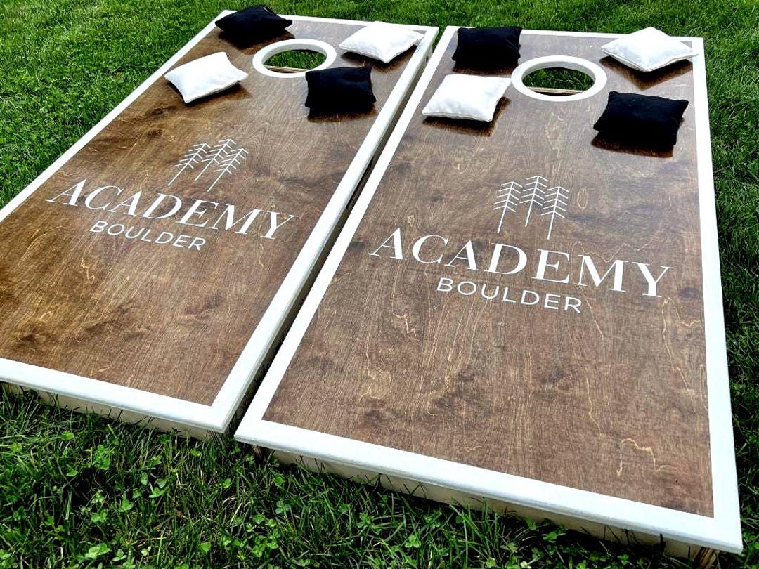 Custom Logo Cornhole Boards: Hand-painted Tournament Quality - Etsy
