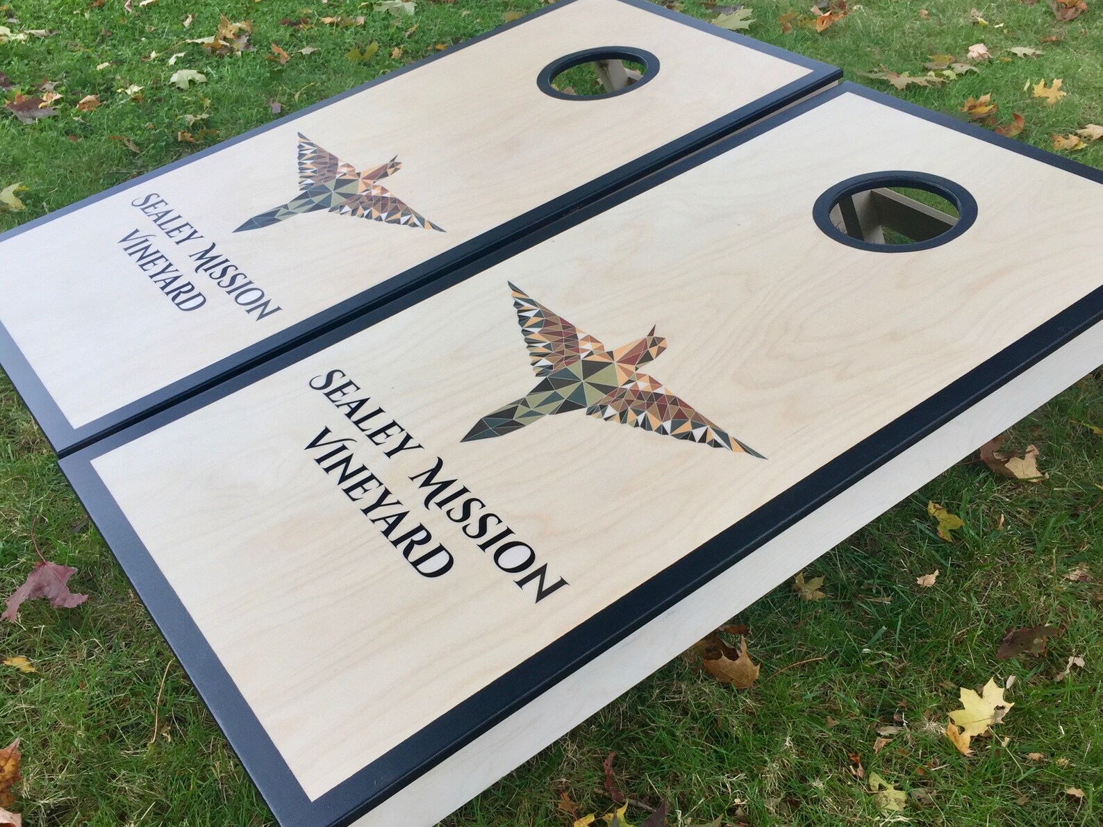 Business Logo Cornhole Boards: Hand Painted Custom Corn Hole - Etsy