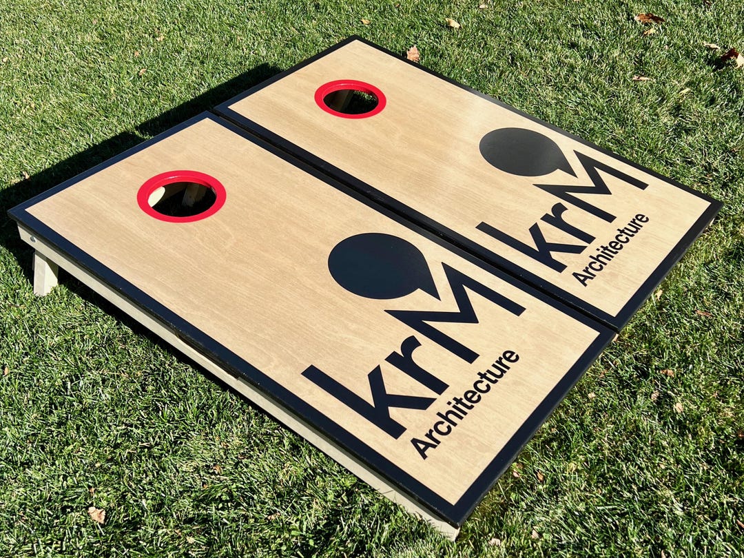 Custom Cornhole for Business - Hand Painted Office Gift Branded With ...
