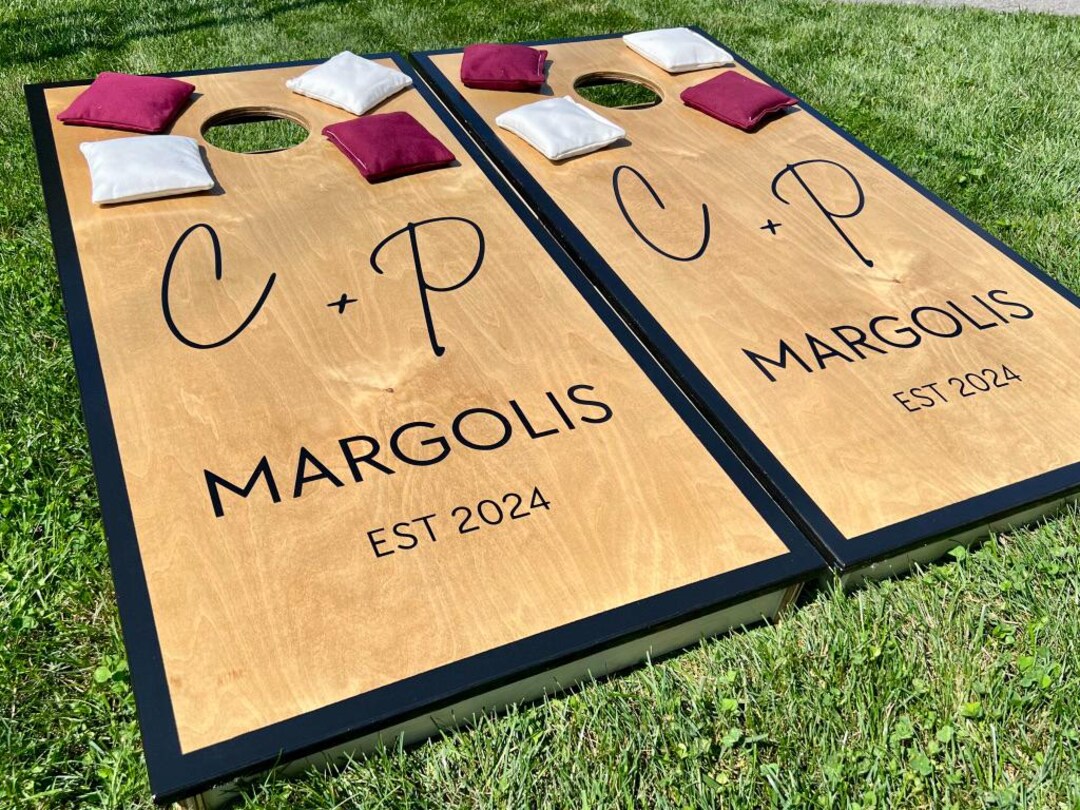 Wedding Cornhole Boards - Pro Quality, Wedding Cornhole, Monagrammed ...