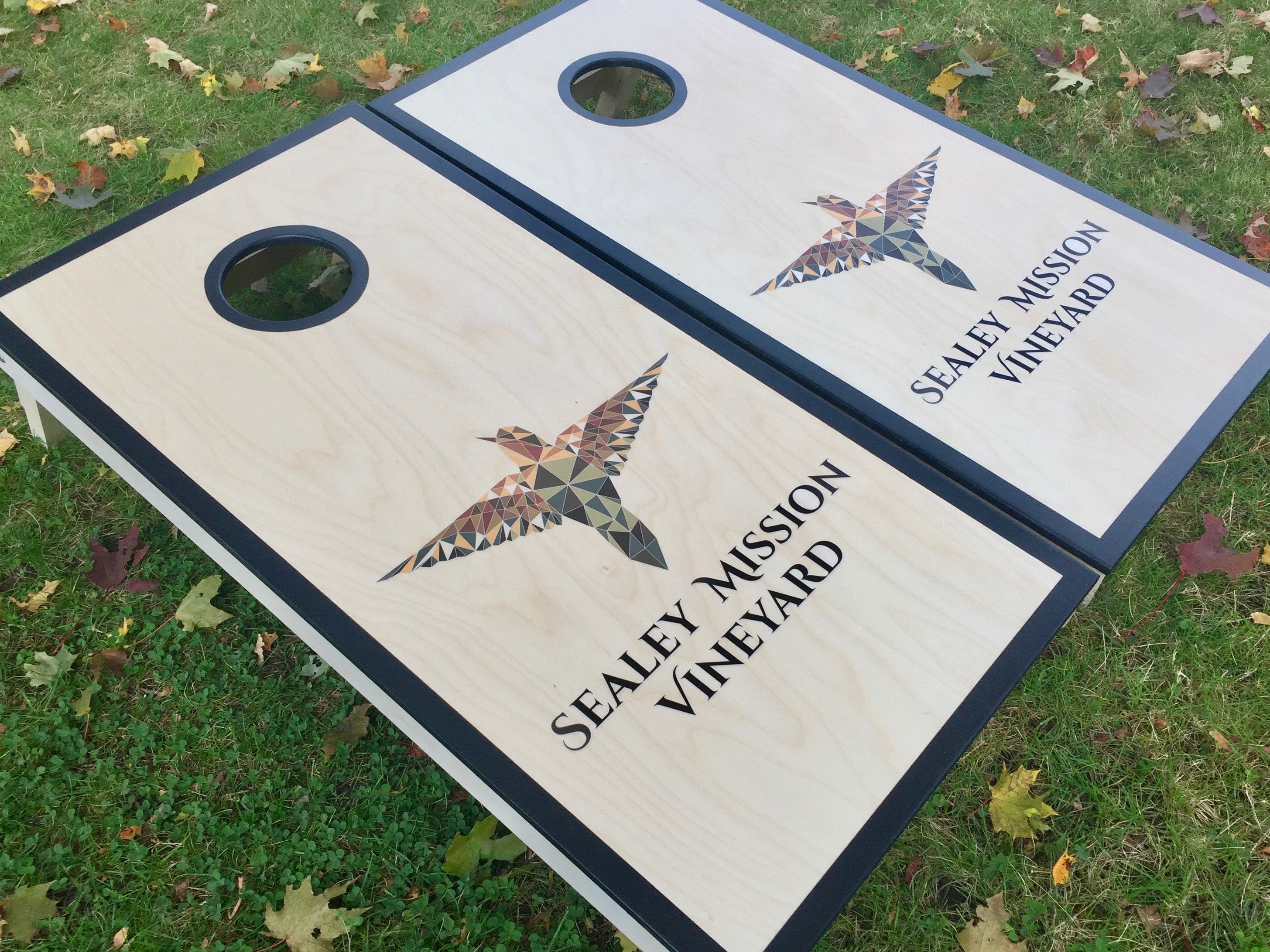 Business Logo Cornhole Boards: Hand Painted Custom Corn Hole - Etsy