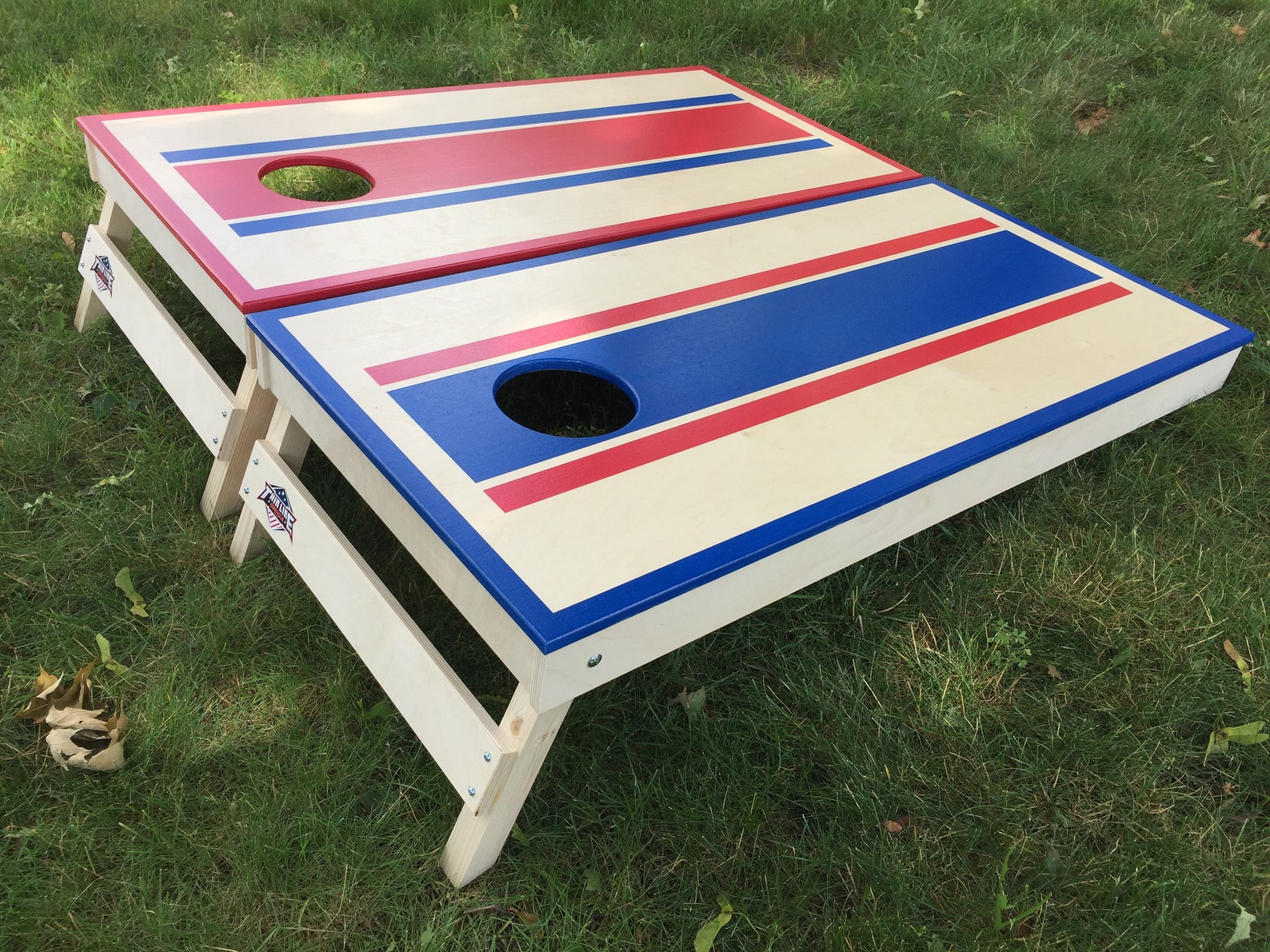 2 Color Striped Cornhole Boards Hand Painted Cornhole Boards - Etsy
