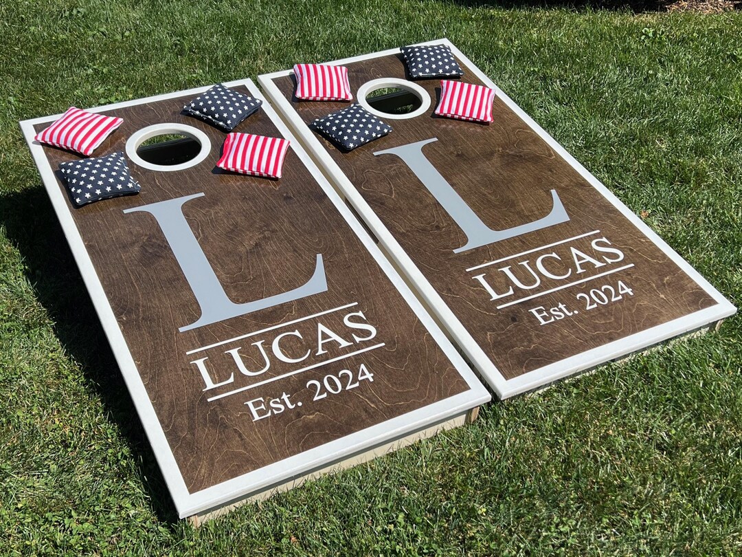 Custom Wedding Cornhole Set: Hand-painted Tournament Boards - Etsy