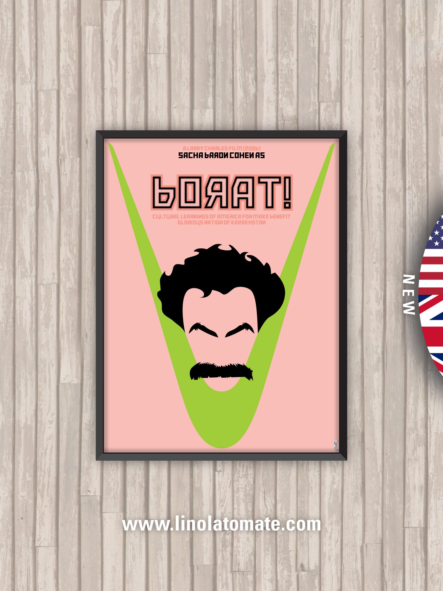 BORAT, l’affiche revisitée par Lino la Tomate