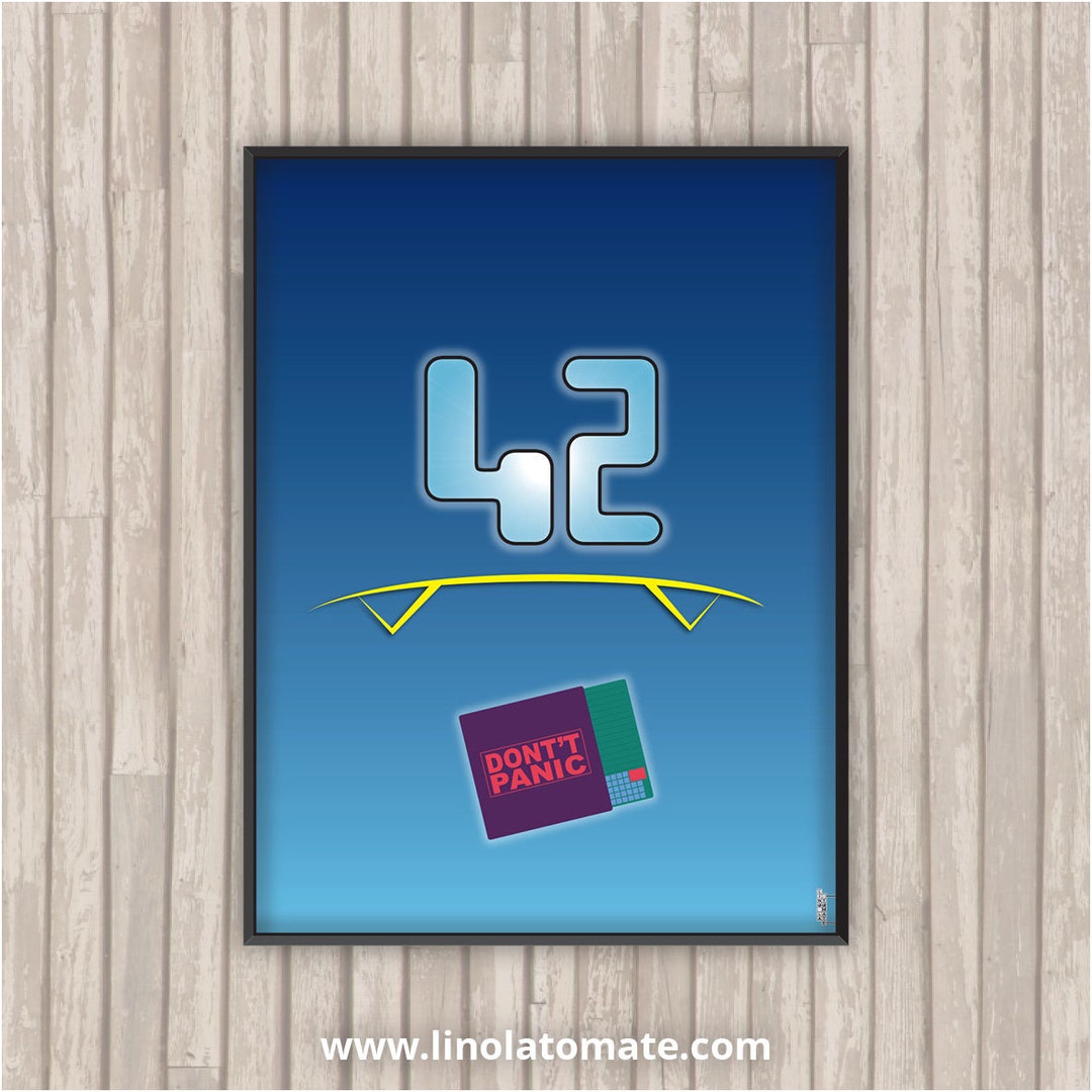 Movie Poster H2G2 the Hitchhiker's Guide to the Galaxy - Etsy