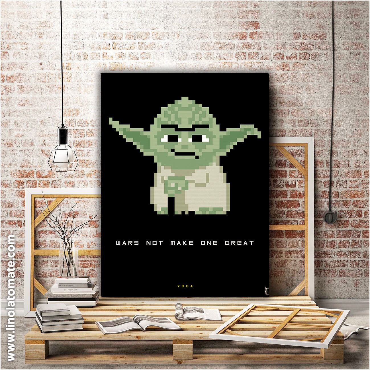 STAR WARS, Yoda, Pixel art, l’affiche revisitée par Lino la Tomate