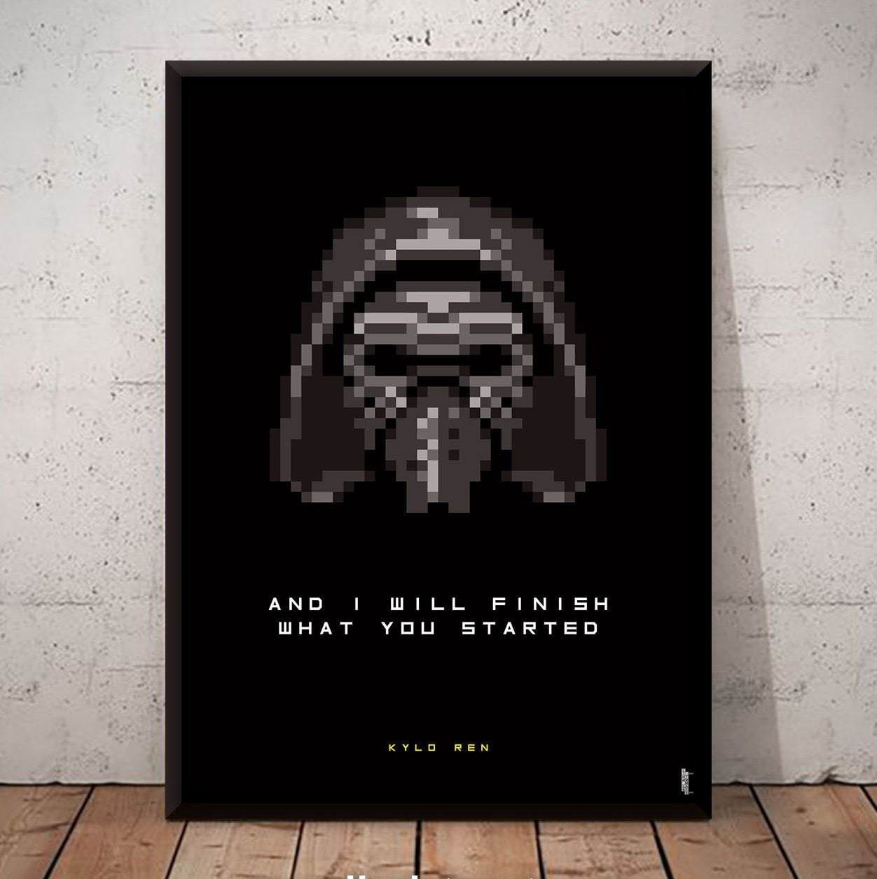 STAR WARS, Kylo Ren, Pixel art, l’affiche revisitée par Lino la Tomate