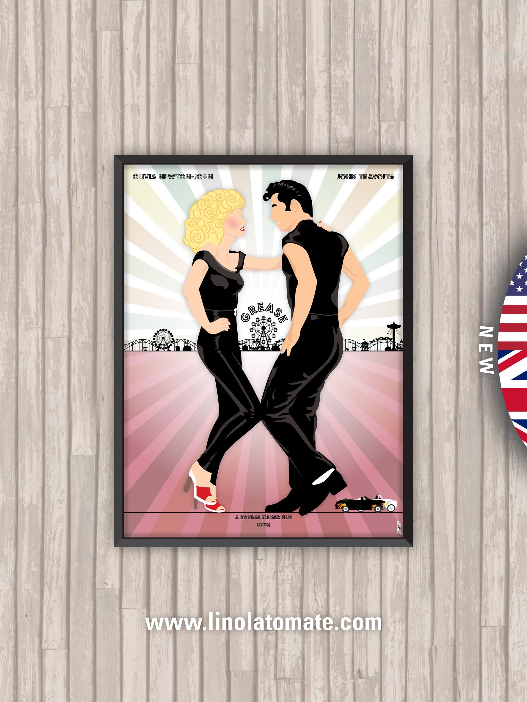 GREASE, l’affiche revisitée par Lino la Tomate