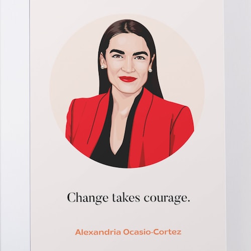 Alexandria Ocasio-cortez Portrait // AOC Pop Art Print // - Etsy