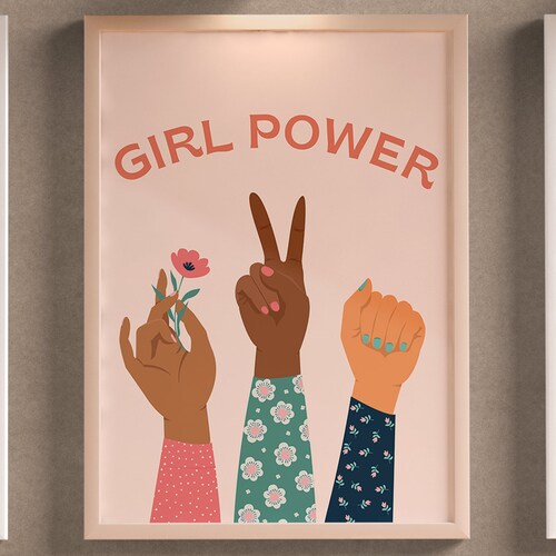 Feminist Poster Feminist Wall Art Feminist Art Print Girl Etsy