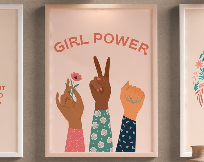 Feminist Poster Feminist Wall Art Feminist Art Print Girl - Etsy