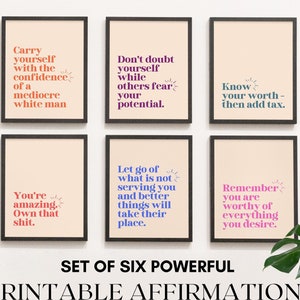 Printable Set of Affirmations Posters Digital Download - Etsy