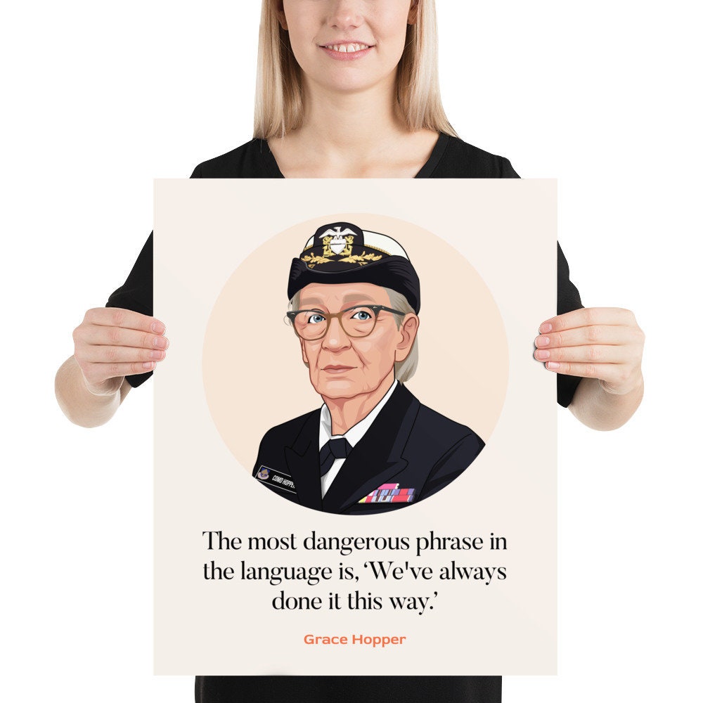 Grace Hopper Poster Girls Who Code Computer Science | Etsy