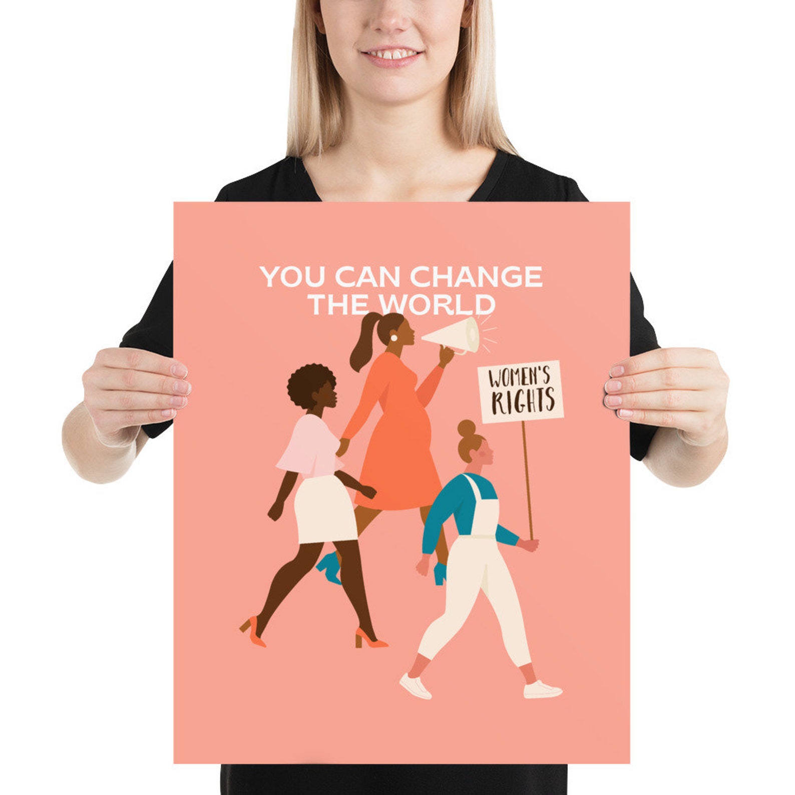 Feminist Poster You Can Change the World Feminist Art Print | Etsy