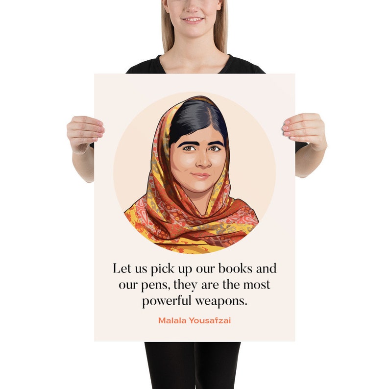 Malala Yousafzai Poster Malala Art Print Classroom Art - Etsy UK