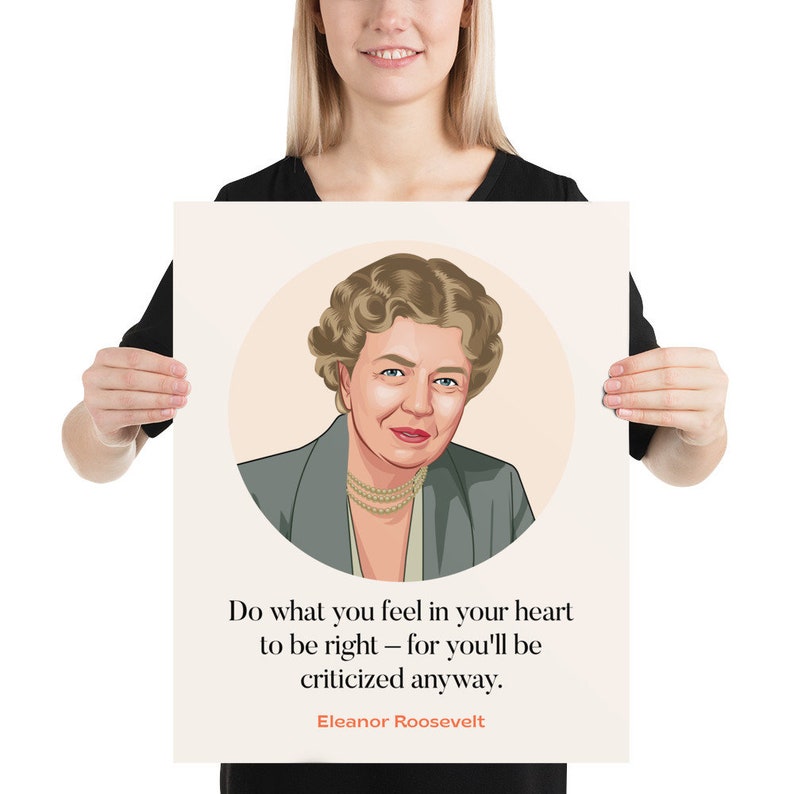 Eleanor Roosevelt Poster Feminist Art Print Classroom Art | Etsy