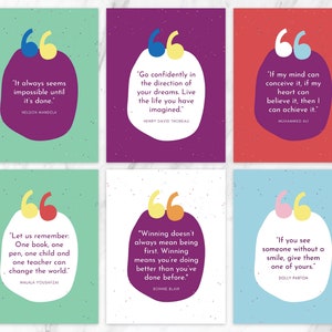 PRINTABLE Classroom Inspirational Wall Art, Inspiring Quotes for Kids ...