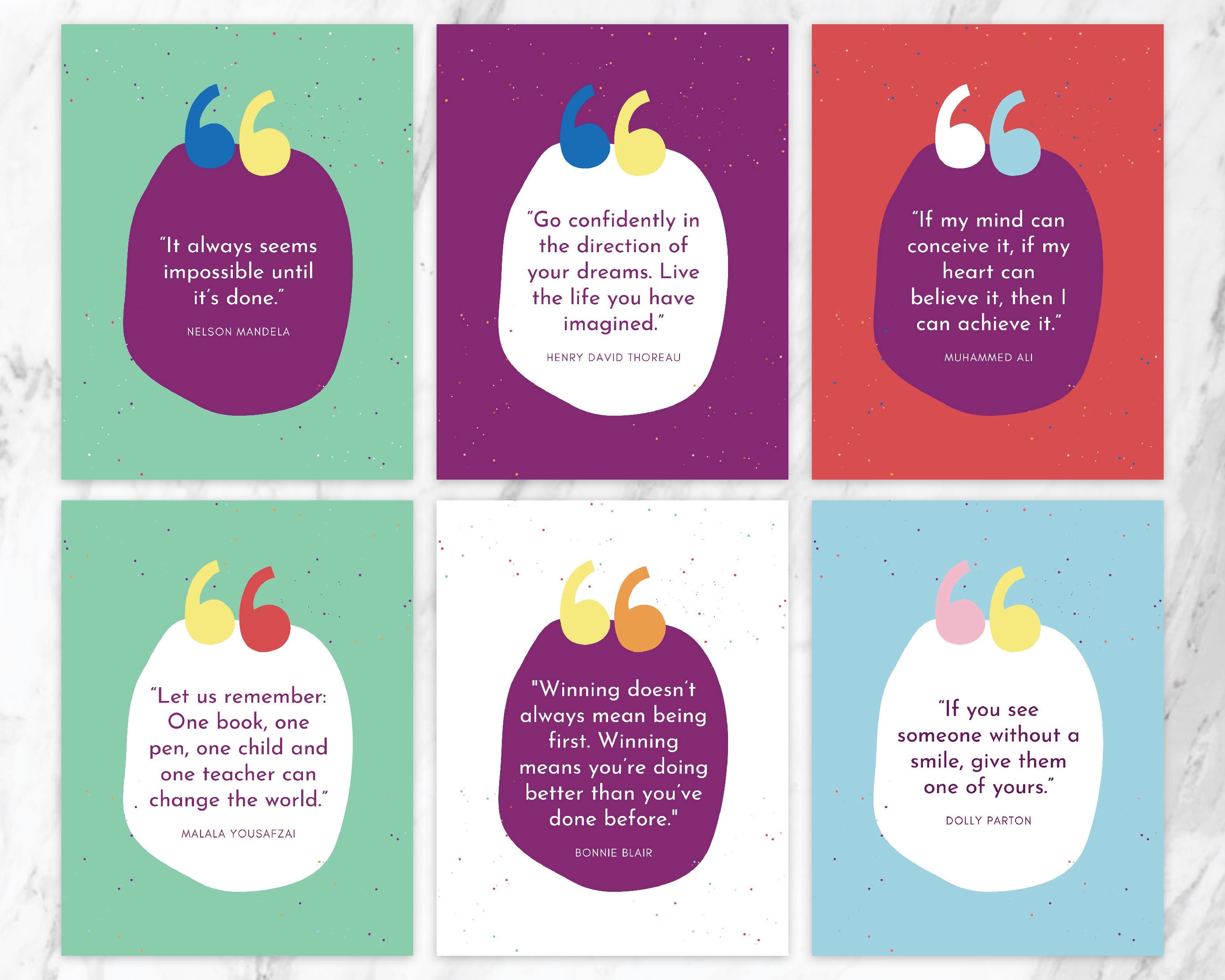 PRINTABLE Classroom Inspirational Wall Art Inspiring Quotes | Etsy