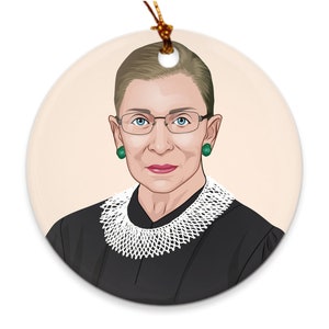 RBG Christmas Ornaments, Ruth Bader Ginsburg Ornament, I Ask No Favor ...