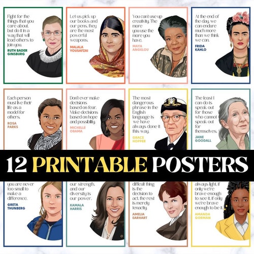 Printable Set of Empowered Women of History Classroom - Etsy