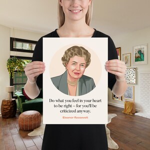 Eleanor Roosevelt Poster, Feminist Art Print, Classroom Art Print, Girl ...