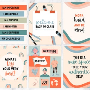 PRINTABLE Elementary Classroom Wall Art, Digital Download Classroom ...