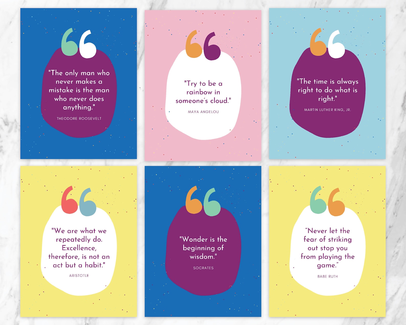 PRINTABLE Classroom Inspirational Wall Art Inspiring Quotes | Etsy