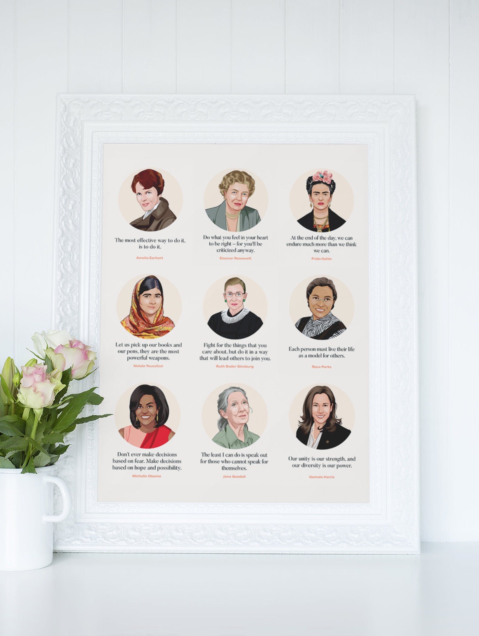Set of Empowered Women of History, Classroom Posters, Girl Power Art ...