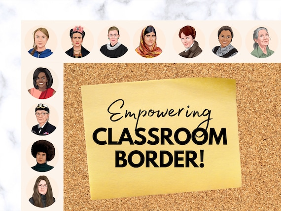 Strong Women of History Classroom Border Women's History | Etsy