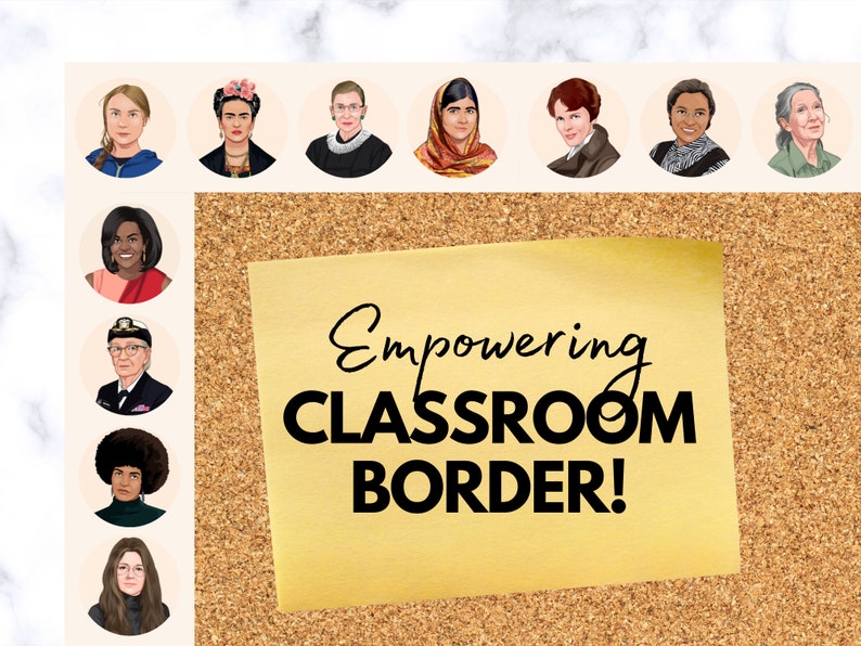Strong Women of History Classroom Border, Women's History Month ...