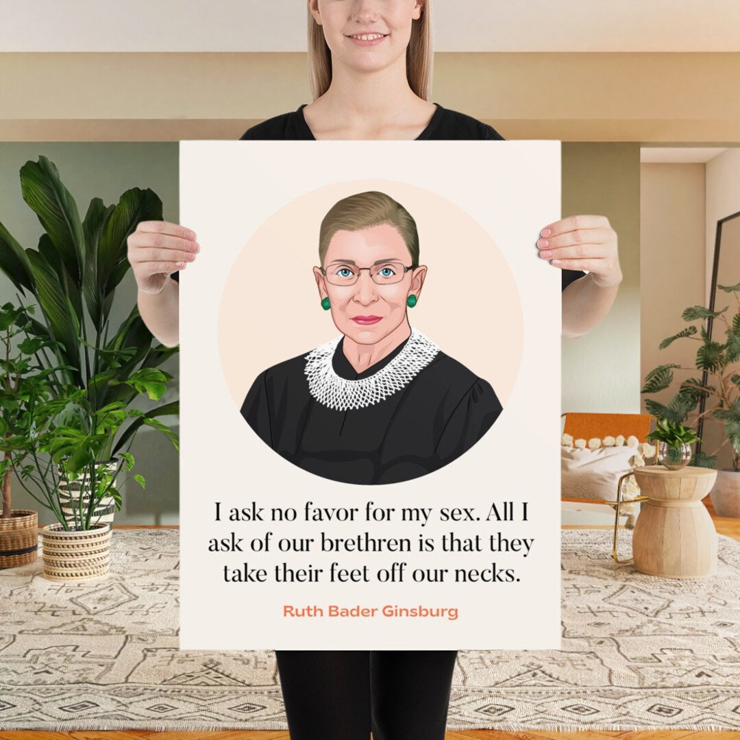 RBG Poster, I Ask No Favor, RBG Art Print, Rbg Wall Art, RBG Gift, Ruth ...