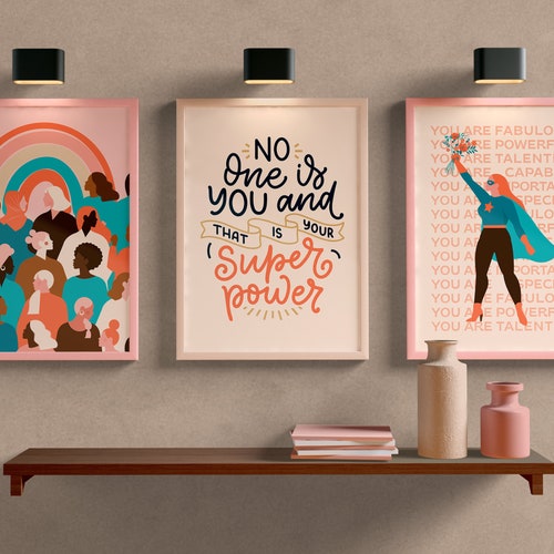 Feminist Poster Feminist Wall Art Motivational Poster Girl Etsy