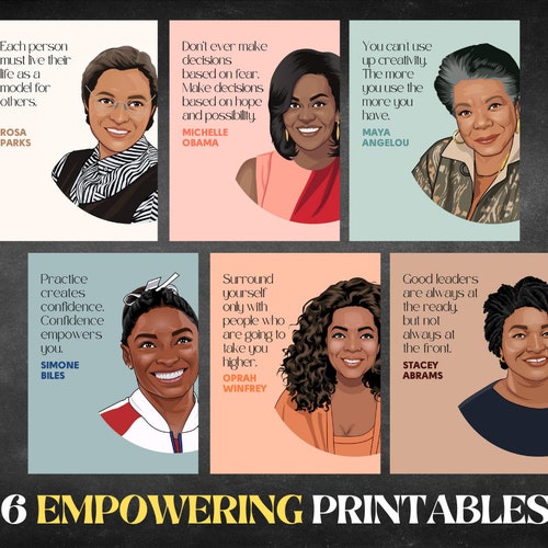 Printable Set of Empowered Black Women of History Classroom - Etsy