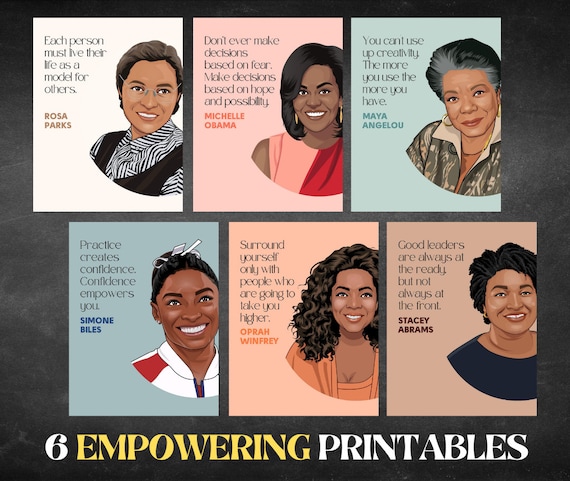 Printable Set of Empowered Black Women of History Classroom - Etsy