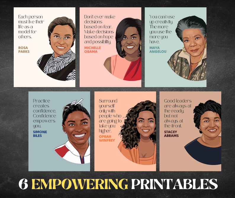 Printable Set of Empowered Black Women of History Classroom - Etsy