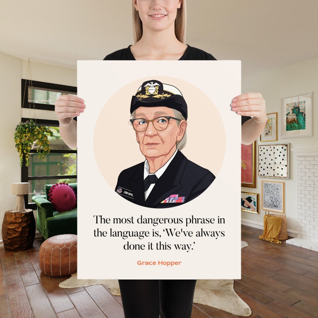 Grace Hopper Poster, Girls Who Code, Computer Science Classroom ...
