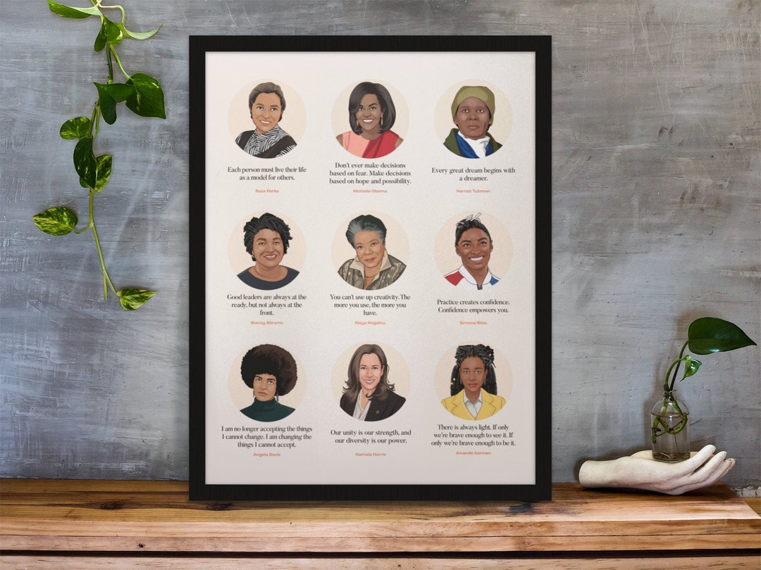 Black History Month Poster, Black Pride Print, Black Women Through ...