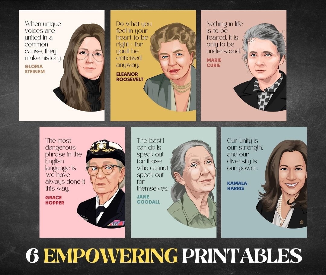 Printable Set of Empowered Women of History, Classroom Posters, School ...