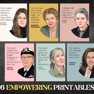Printable Set of Empowered Women of History, Classroom Posters, School ...