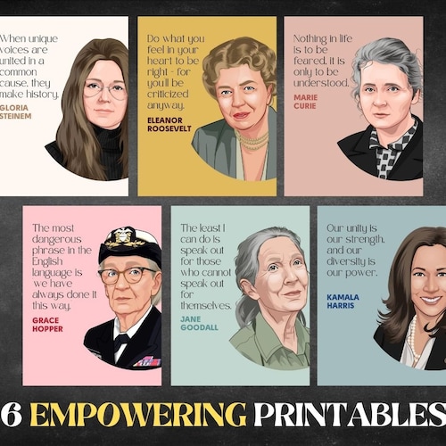 Printable Set of Empowered Women of History Classroom - Etsy