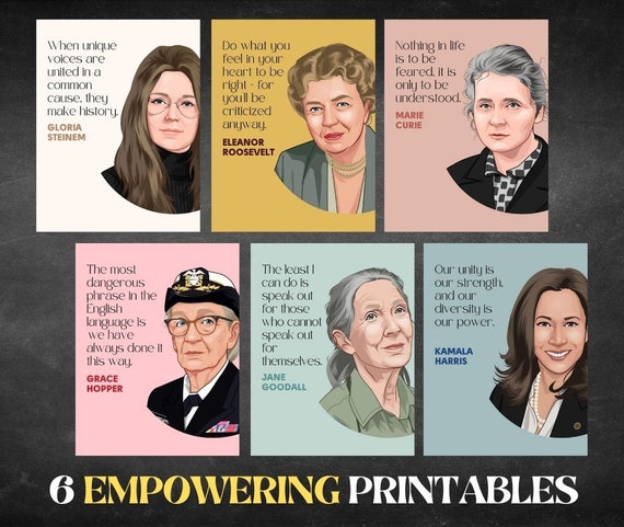 Printable Set of Empowered Women of History Classroom - Etsy