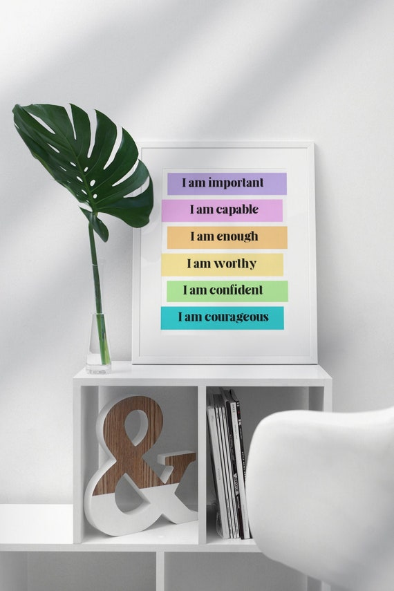 PRINTABLE Children's Affirmations Wall Art Digital | Etsy