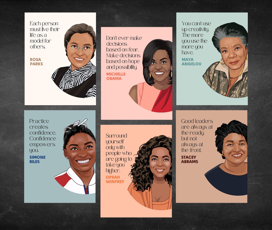 Printable Set of Empowered Black Women of History, Classroom Posters ...