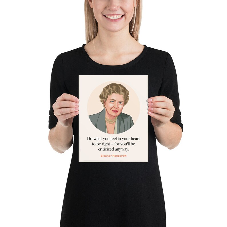 Eleanor Roosevelt Poster Feminist Art Print Classroom Art | Etsy
