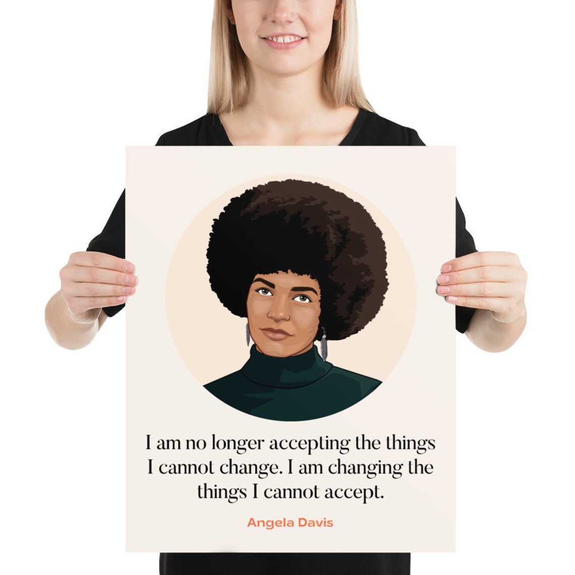 Angela Davis Poster Angela Davis Print Feminist Poster | Etsy