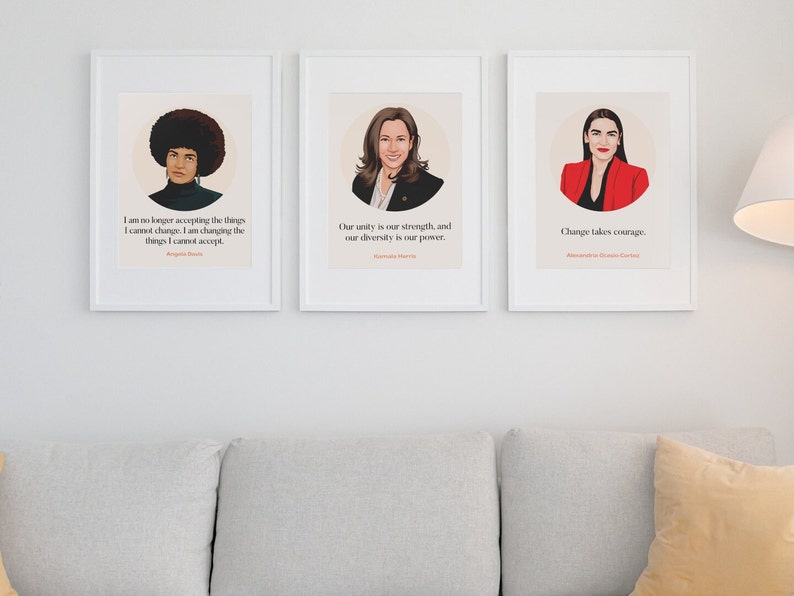 Angela Davis Poster, Angela Davis Print, Feminist Poster, Feminist Wall ...