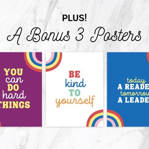 PRINTABLE Classroom Inspirational Wall Art, Inspiring Quotes for Kids ...