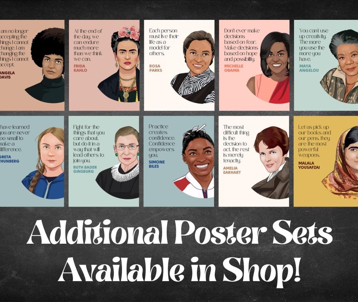 Printable Set of Empowered Women of History Classroom - Etsy