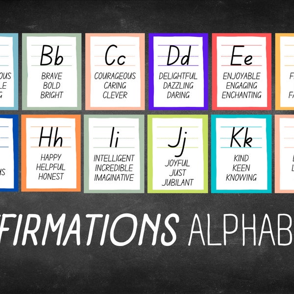 Alphabet Affirmations Printable - Etsy
